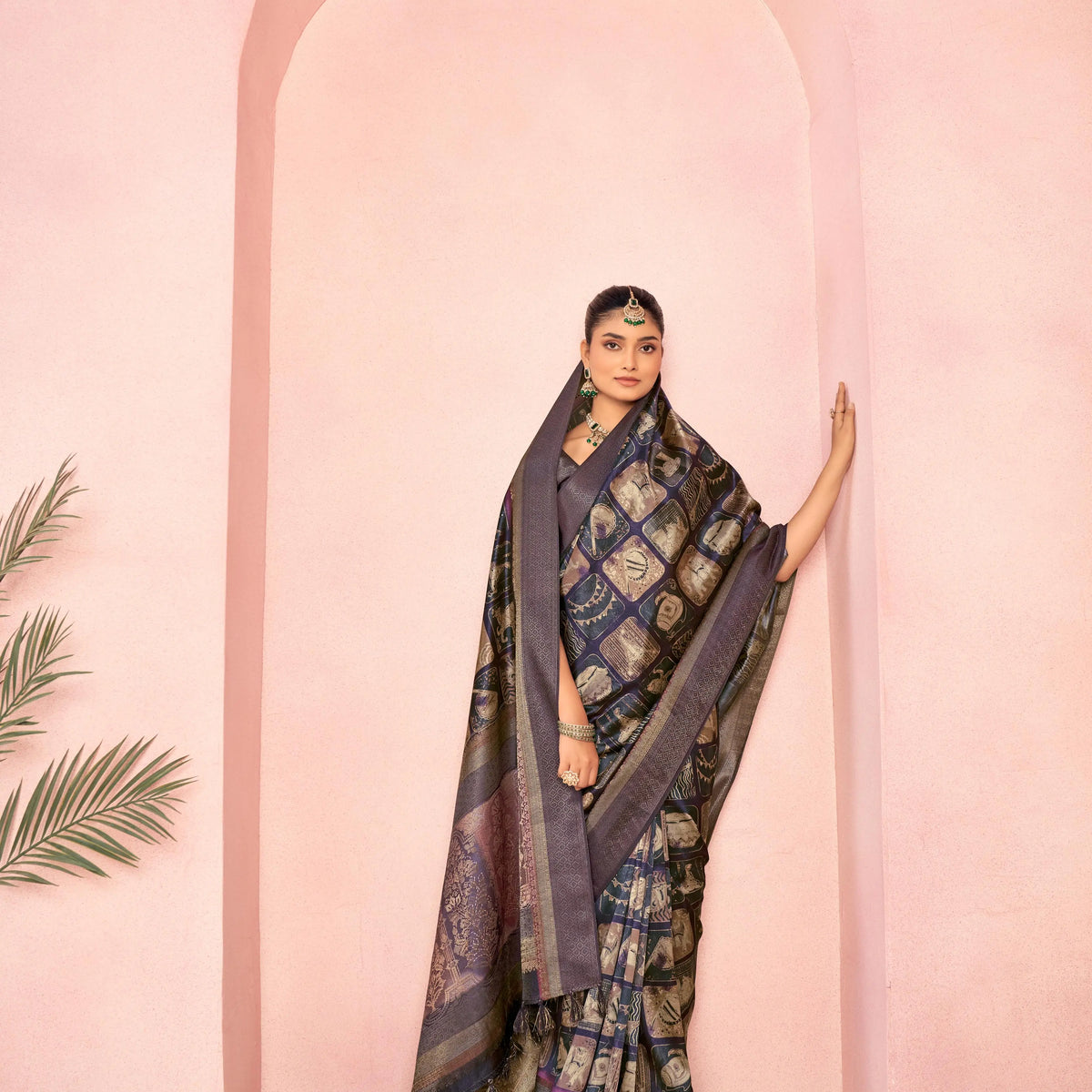Timeless Diya Silk Wine Saree with Jacquard Border – sedoracouture